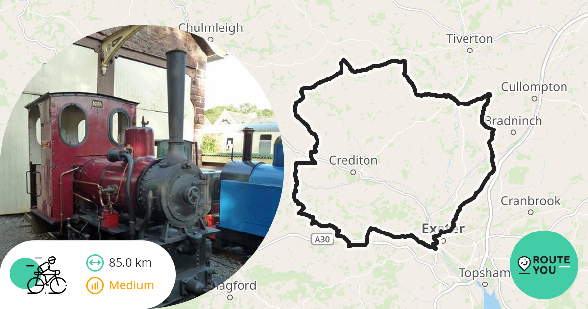 To the train station Exeter Central railway station - Road bike route ...