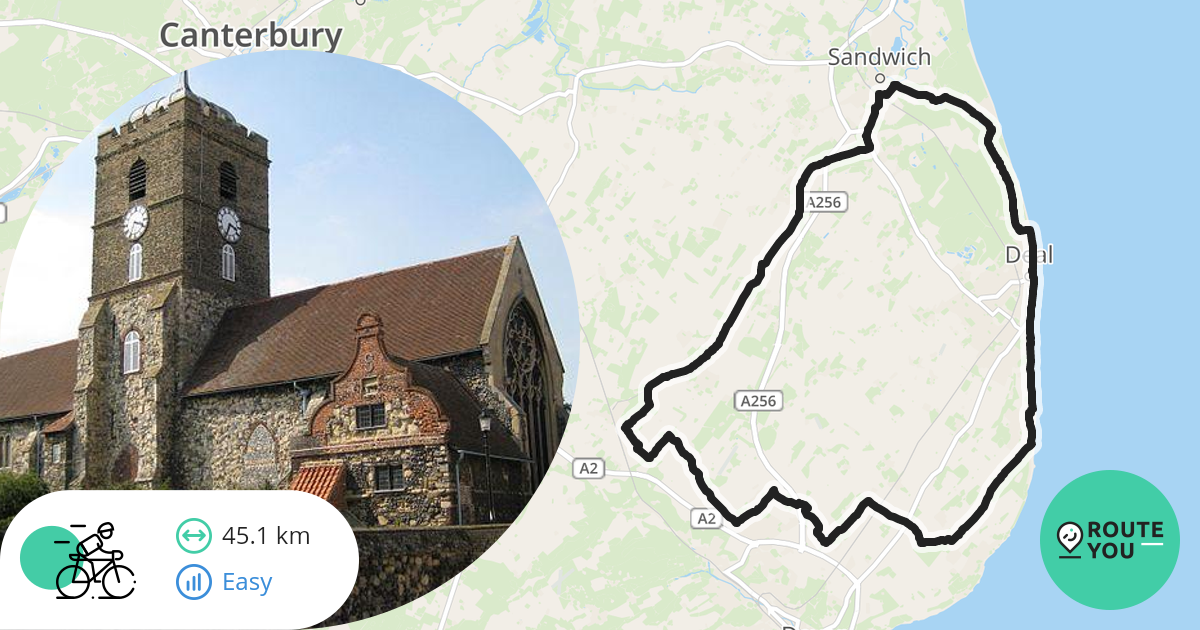 Exploring a religious place: Langdon Abbey - Road bike route | RouteYou