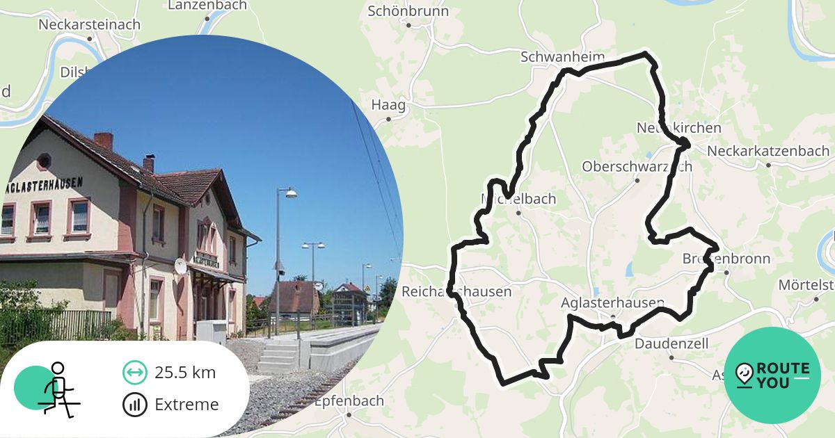 Zum Bahnhof Bahnhof Aglasterhausen - Wanderweg | RouteYou