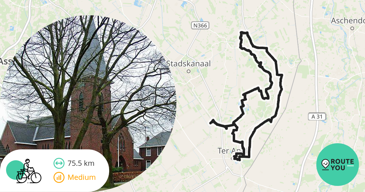 Rondje Westerwolde-Beekdal van de Ruiten Aa - Recreatieve fietsroute ...