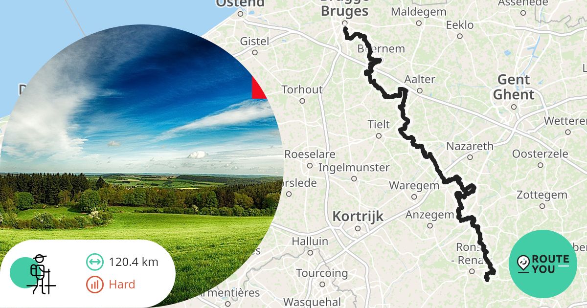 GR 129 Dwars door België | Vlaanderen - Hikingroute | RouteYou