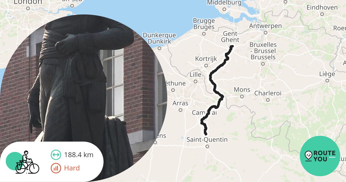Bron van de schelde 188 km - Recreatieve fietsroute | RouteYou