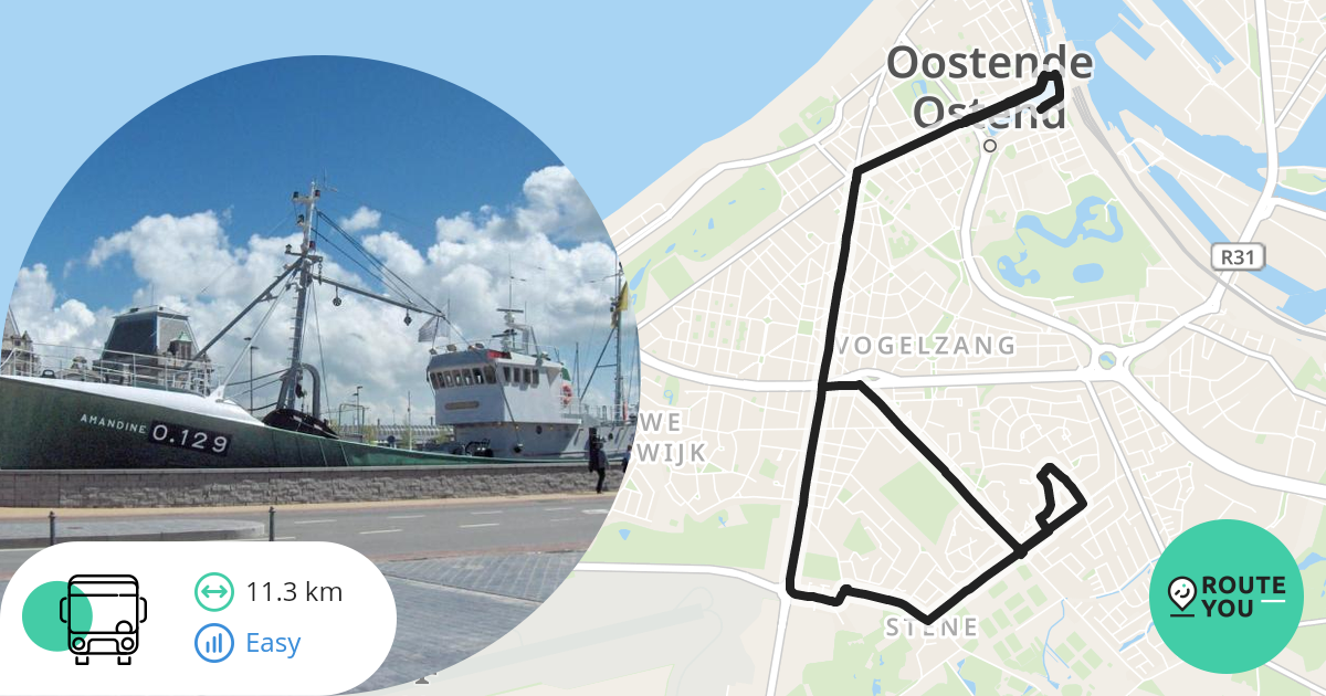 Oostende - Lijn 5 - Heen en terug. (omleiding) - Busroute | RouteYou