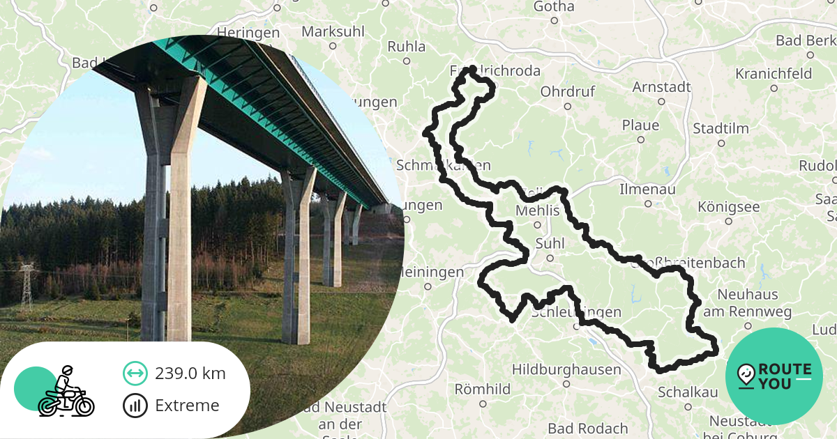 Rundtour Rennsteig- Thüringer Wald - Motorradroute | RouteYou