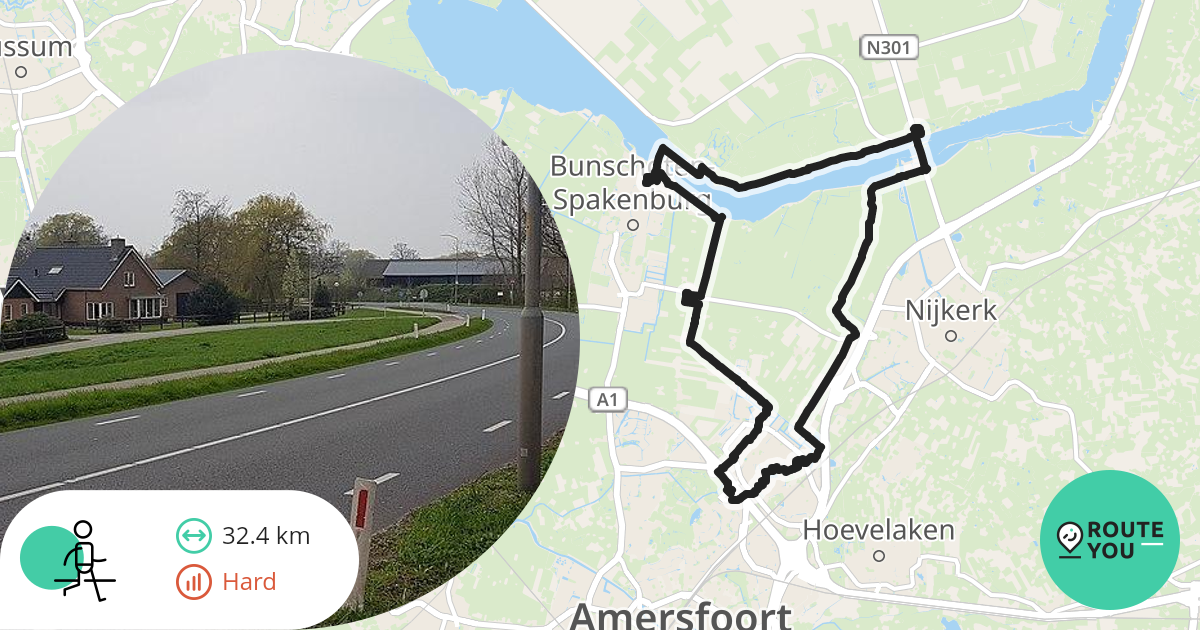 Amersfoort-nijkerk-eemhof-bunschoten-emhof - Wandelroute | RouteYou