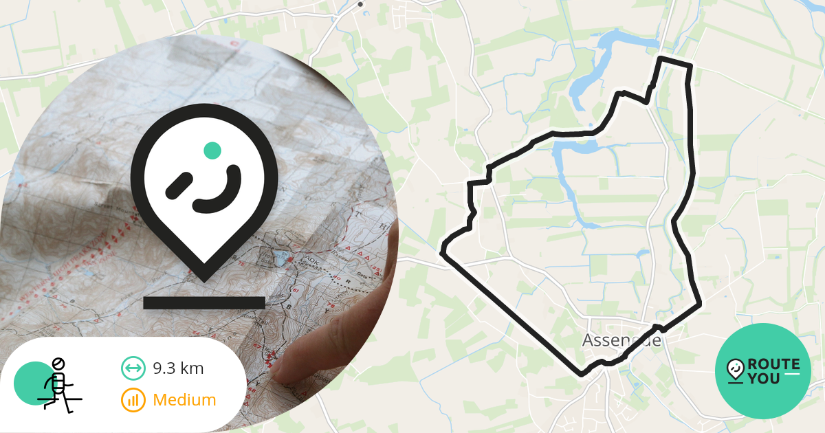 Along polders and creeks in Assenede - Recreational walking route ...