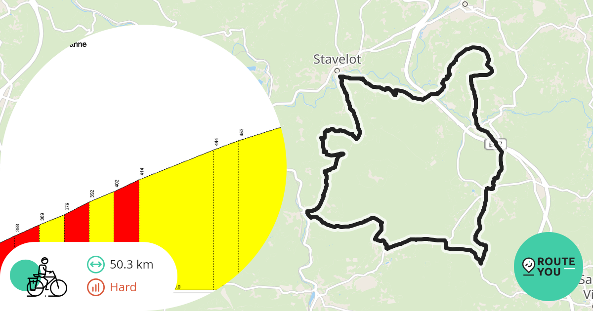 Klimmen tussen Stavelot en Malmedy - Recreatieve fietsroute | RouteYou