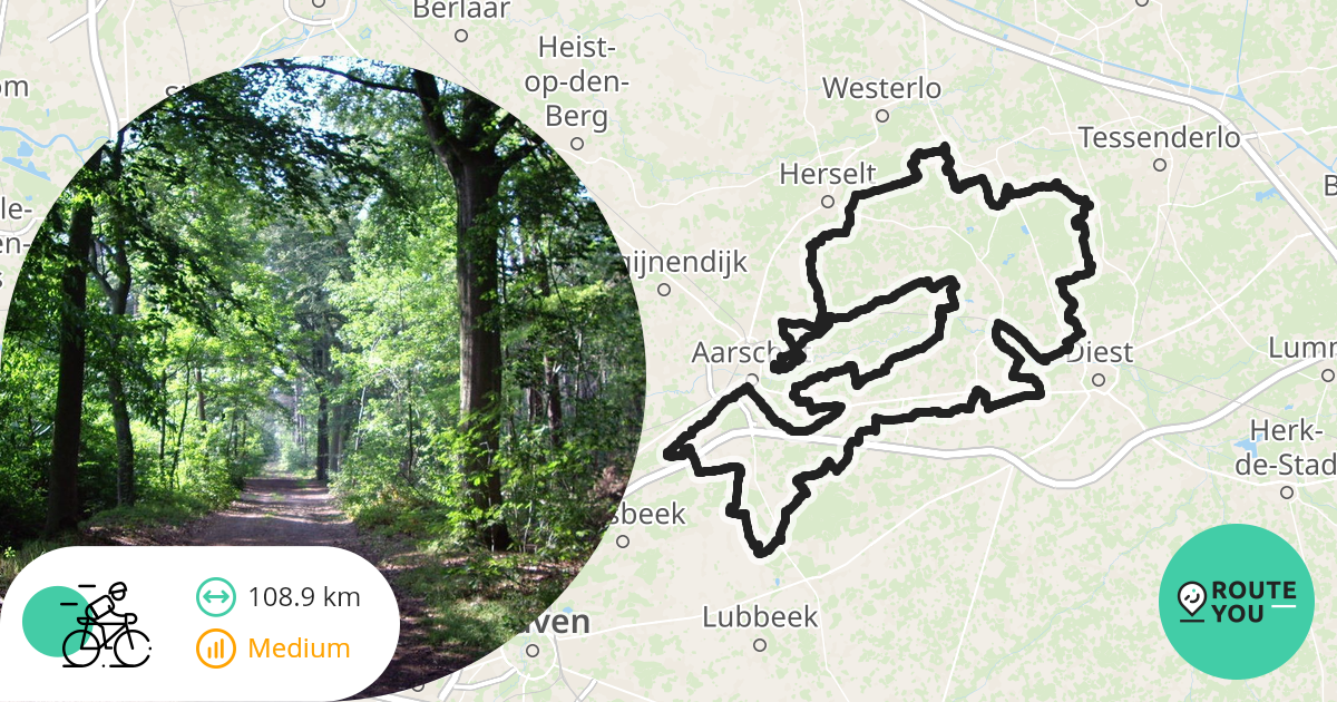 Herselt (Mie Maan)-Nieuwrode 109km - Racefietsroute | RouteYou