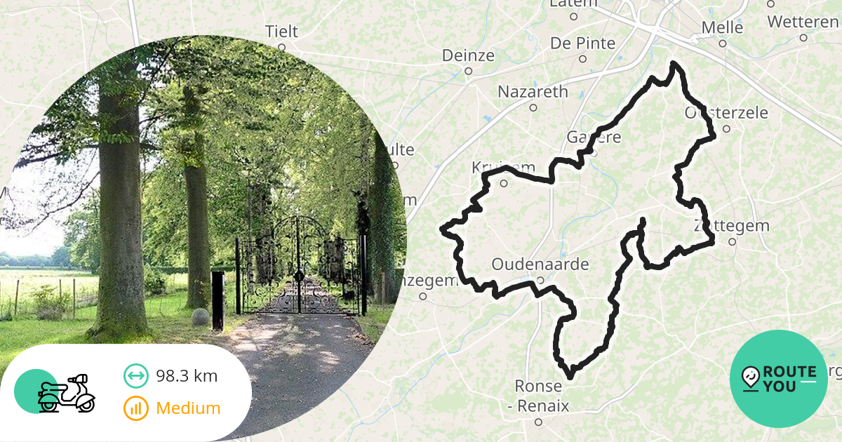 Vespa Route Merelbeke - Vlaamse Ardennen - Merelbeke - Scooterroute ...