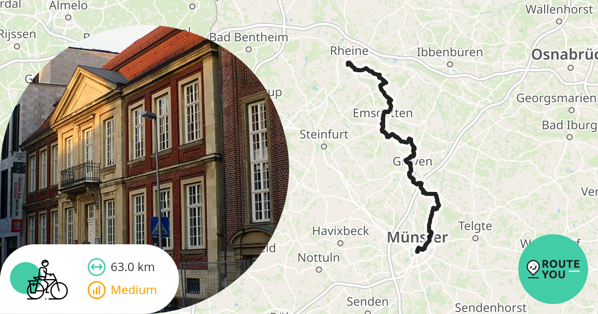 EmsRadweg Munster-Rheine - Recreatieve fietsroute | RouteYou