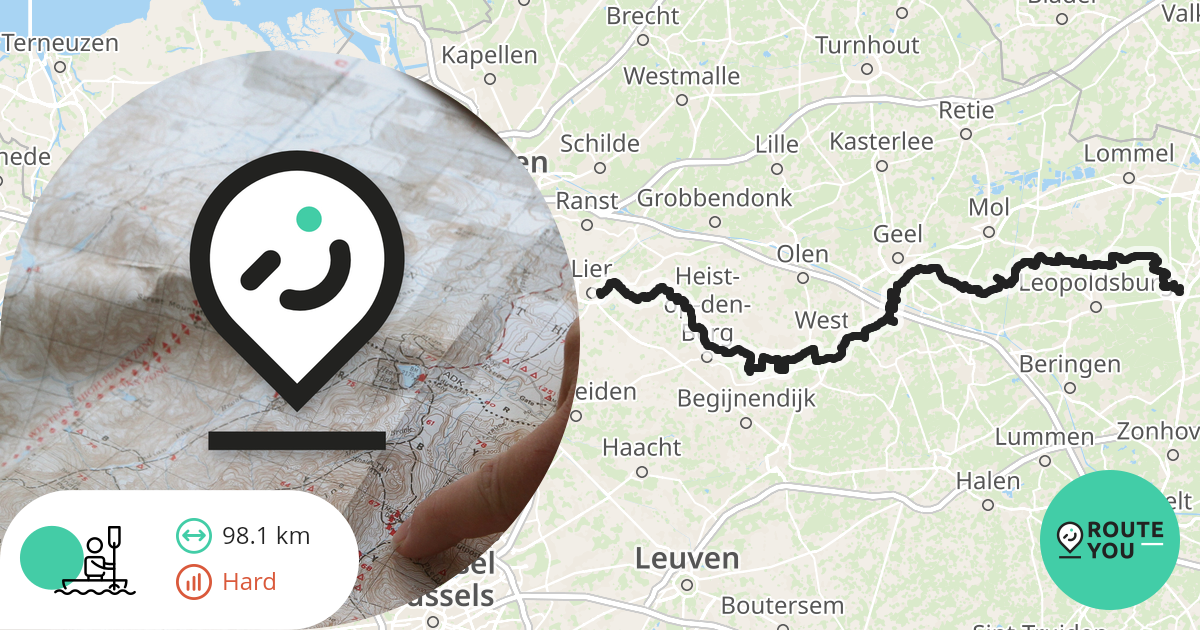 grote nete - Kano-/kajakroute | RouteYou