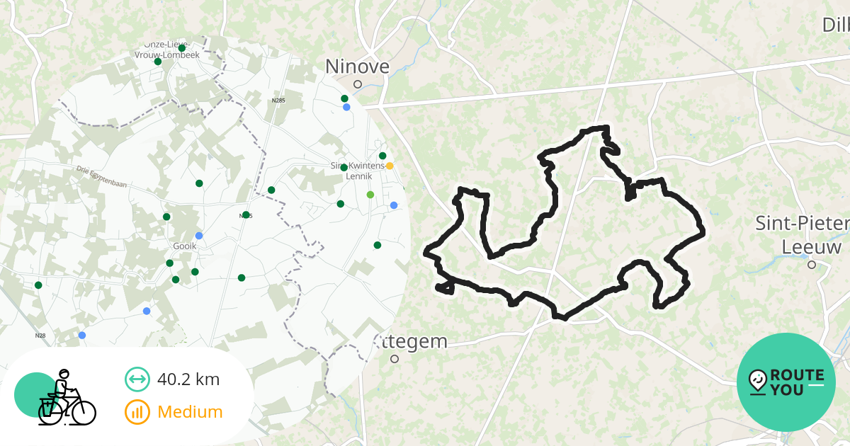 De gezondste route van het Pajottenland - Recreatieve fietsroute | RouteYou