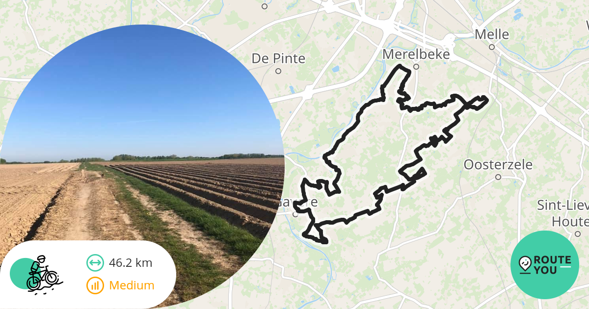 Merelbeke : Veldtoertocht in de Scheldestreek - Mountainbikeroute ...