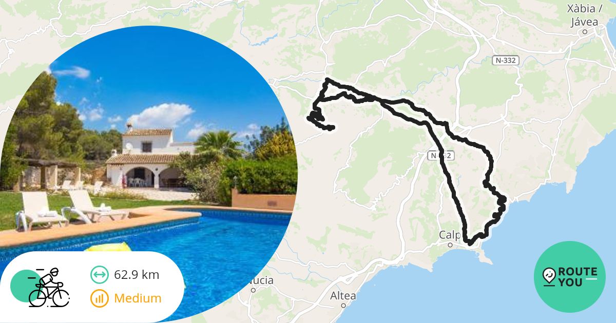 Calp-Col de Rates-Calp-63km - Racefietsroute | RouteYou