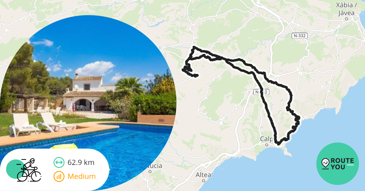 Calp-Col de Rates-Calp-63km - Racefietsroute | RouteYou