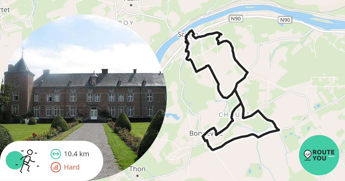 Parcours d’entraînement de 100 km à Andenne - Parcours de running ...