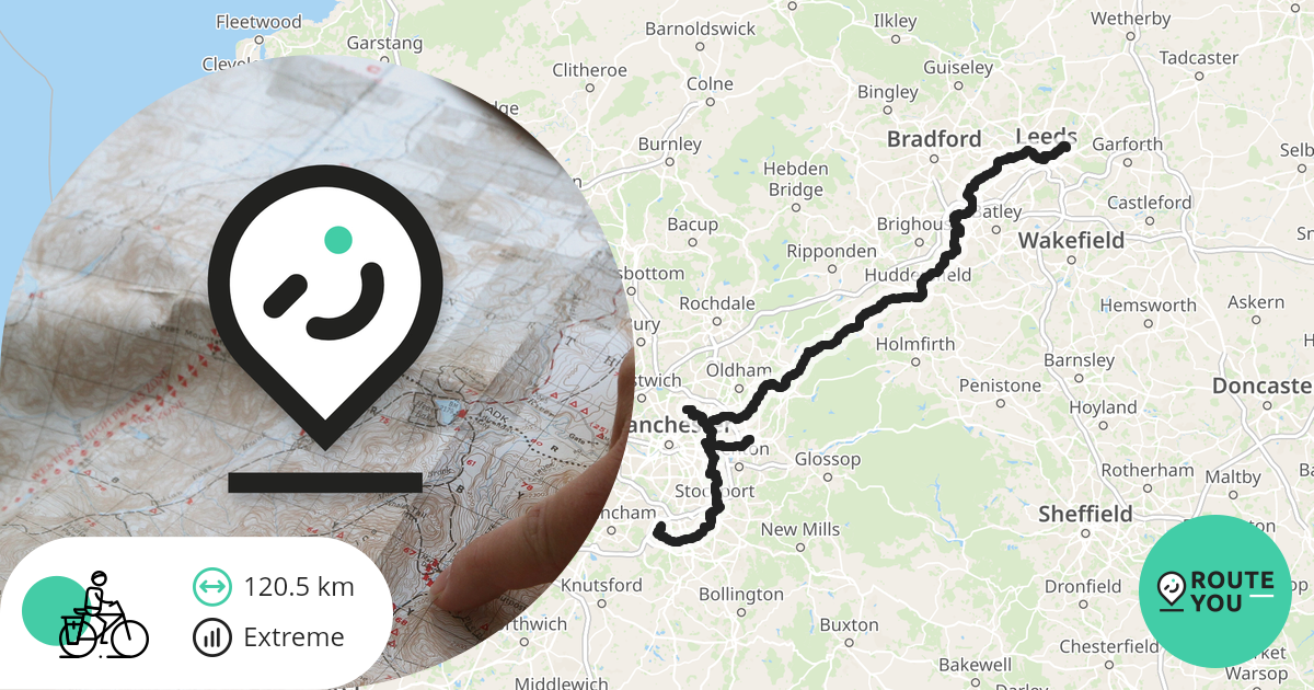 Manchester to Leeds - Cycle route | RouteYou