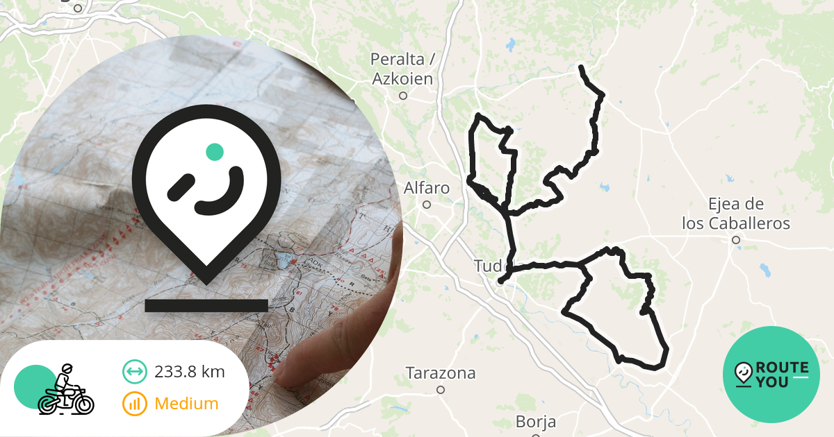 Desert des Bardenas Reales (grand circuit) - Itinéraire en moto | RouteYou