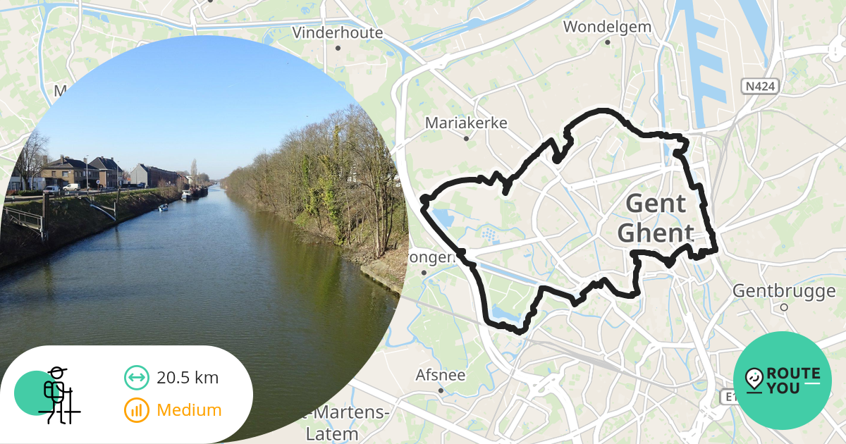 Gent : Stadswandeling met groene buffer - Hikingroute | RouteYou