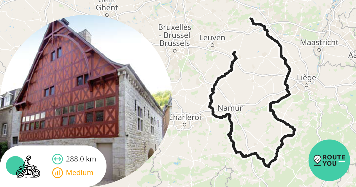 Rit Dinant-rochefort-durbuy - Itinéraire à moto | RouteYou