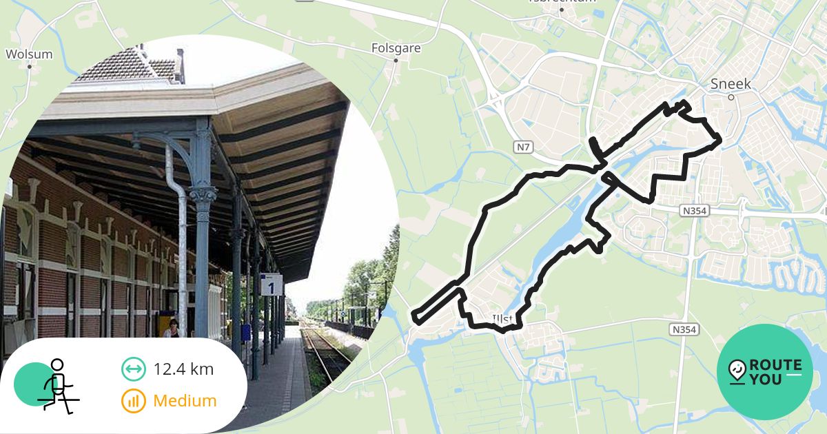 Wandeling rondje Sneek IJlst Sneek 'Langs de Geau' - Wandelroute | RouteYou