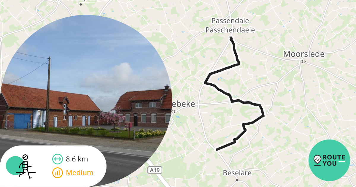 Wandeling langs Tyne cot - Recreatieve wandelroute | RouteYou