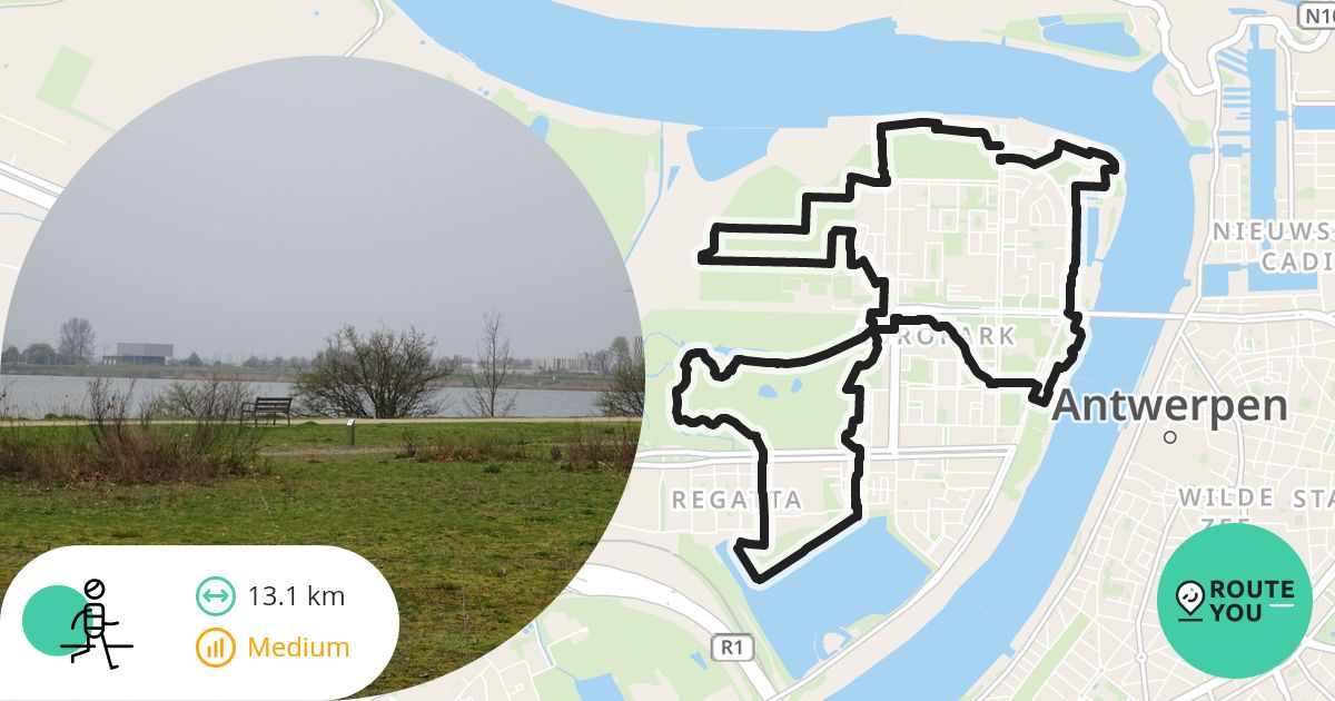 Antwerpen : Sint Anna : strand en bos - Recreatieve wandelroute | RouteYou