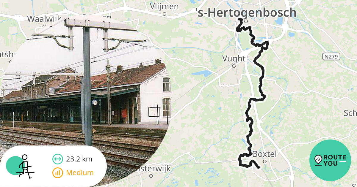 Boxtel NS - Den Bosch NS via Essche Stroom - Wandelroute | RouteYou