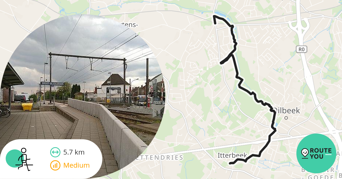 axg station Dilbeek naar "Bruegelwandeling - Openluchtmuseum Bruegel" - Wandelroute | RouteYou