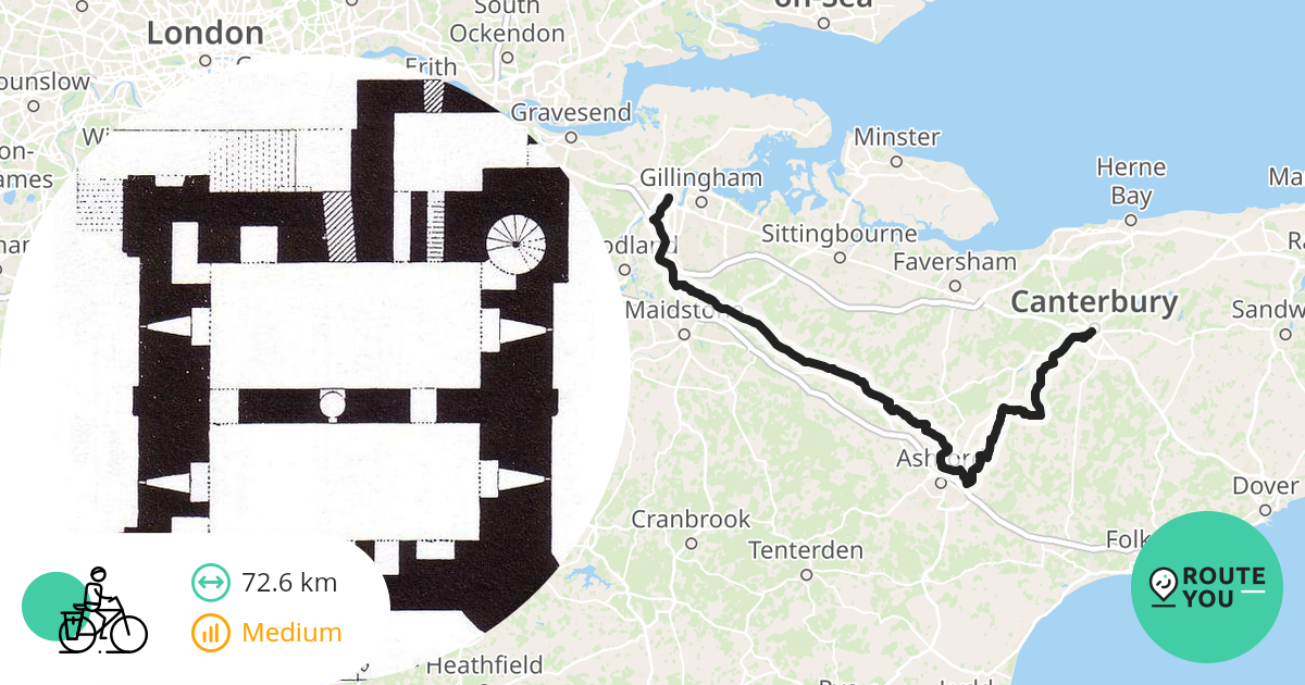 Pilgrims Way Cycle Trail (Chatham to Canterbury) - Cycle route | RouteYou