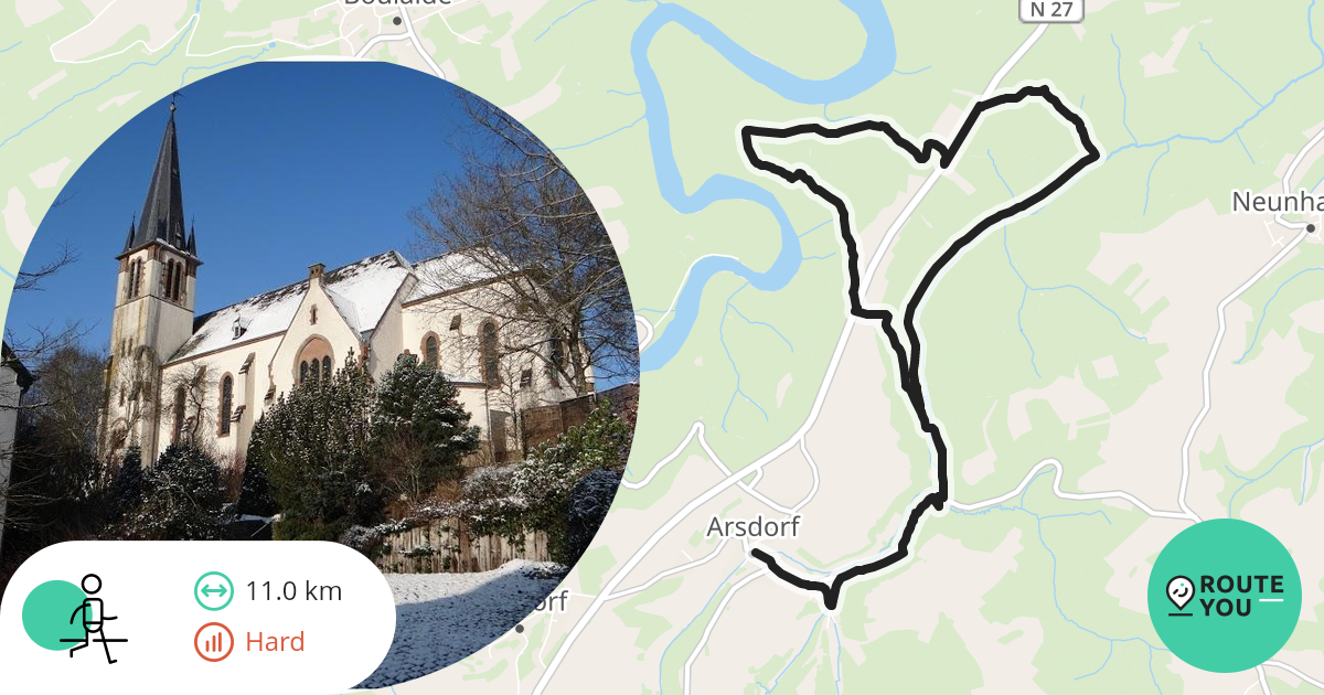 Auto-pédestre Arsdorf - Wandelroute | RouteYou