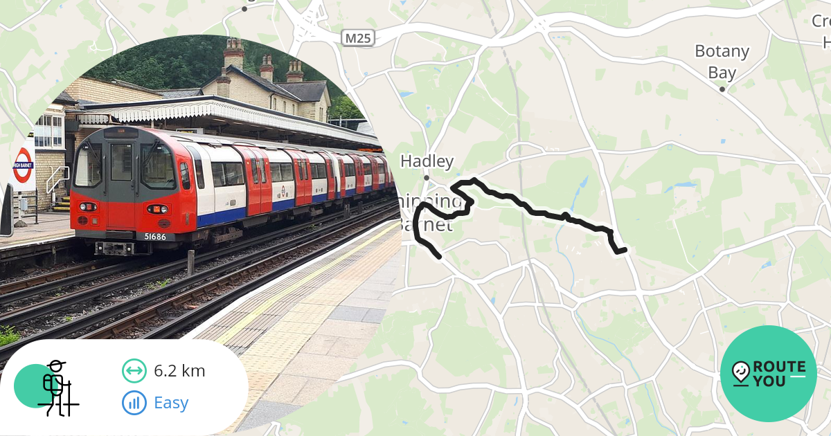 London Tube Ends Ring Walk, Section 5: Cockfosters to High Barnet ...