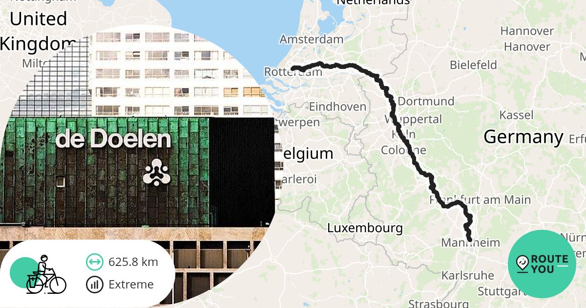 langs de rijn van rotterdam naar mannheim - Recreatieve fietsroute ...