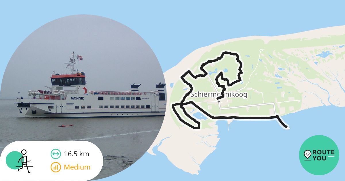 Schiermonnikoog - Westerplas en Strandhotel (16,5 KM) - Wandelroute ...