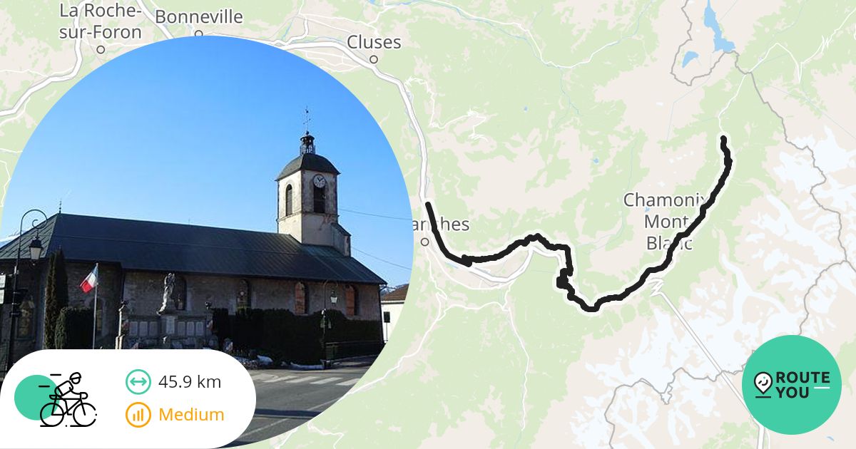 La route du Mont Blanc et des Montets - Parcours de vélo de route ...