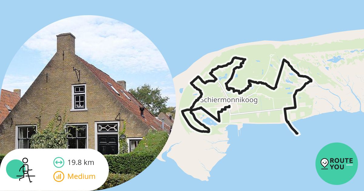 Schiermonnikoog, langs Wersterplas, Westerstrand en duinen naar ...