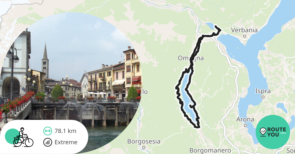 Rond Orta meer vanuit Mergozzo - Recreatieve fietsroute | RouteYou