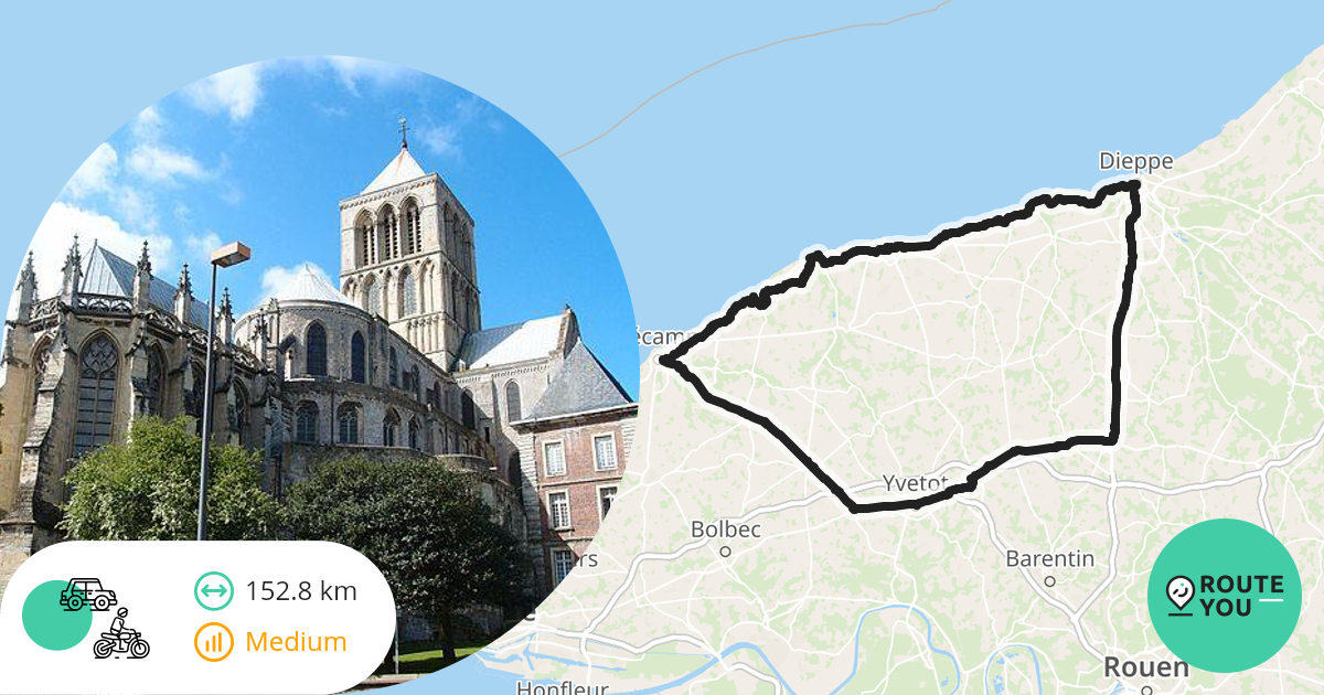 dieppe - Itinéraire à moto et en voiture | RouteYou