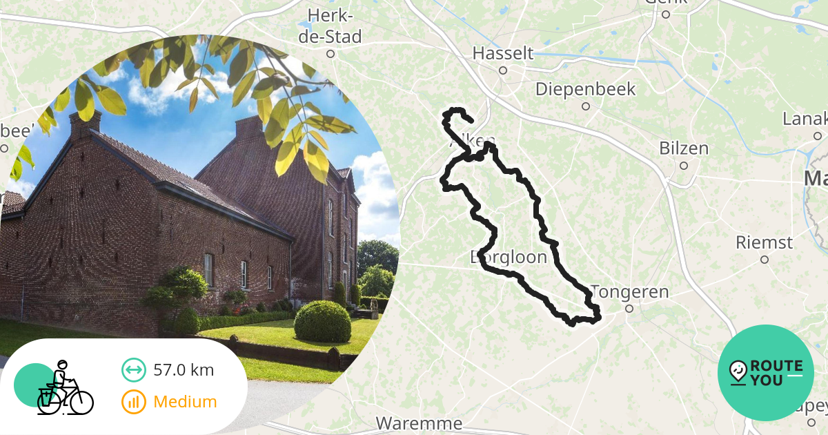 tongeren-borgloon - Recreatieve fietsroute | RouteYou