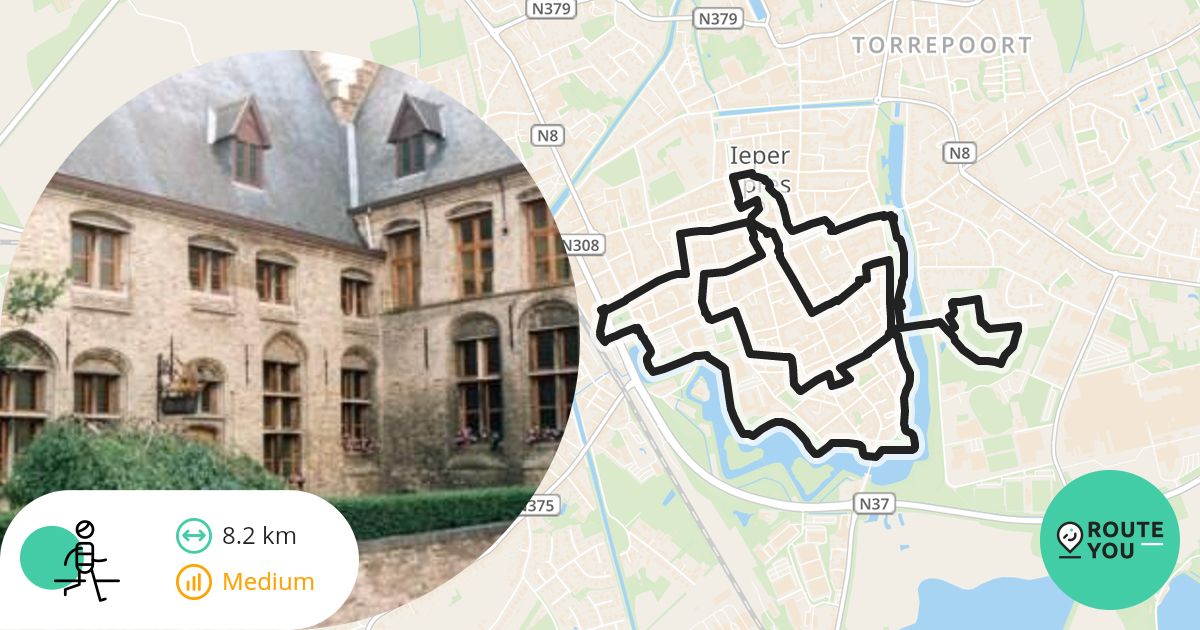 City walk through the historic city of Ypres - Recreational walking ...
