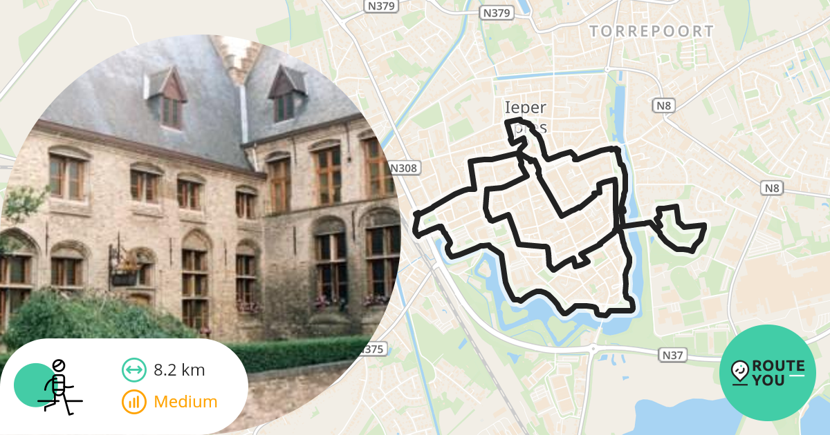 City walk through the historic city of Ypres - Recreational walking ...