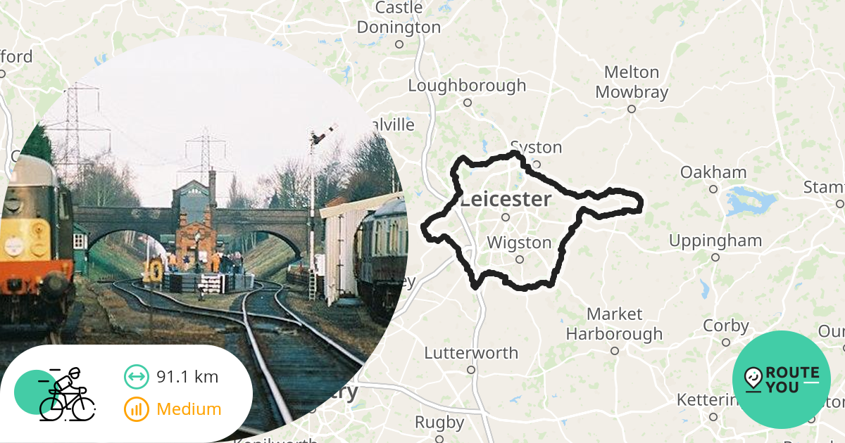 Cycling through the green belt of Leicester - Road bike route | RouteYou