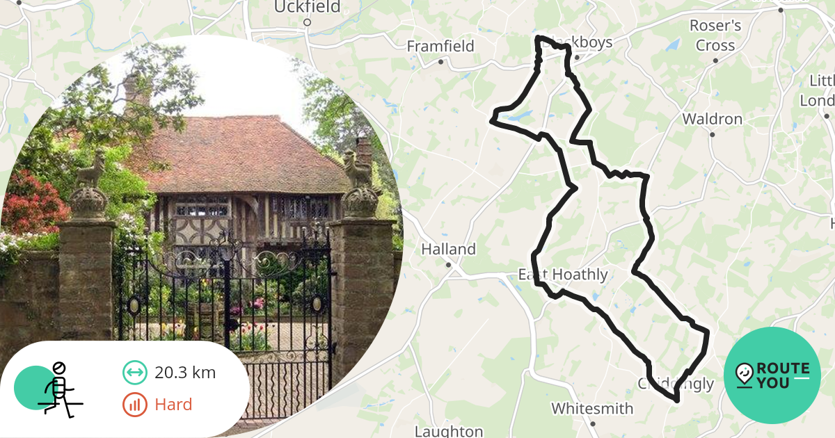 The Wealdway and the Vanguard Way from Chiddingly - Recreational ...