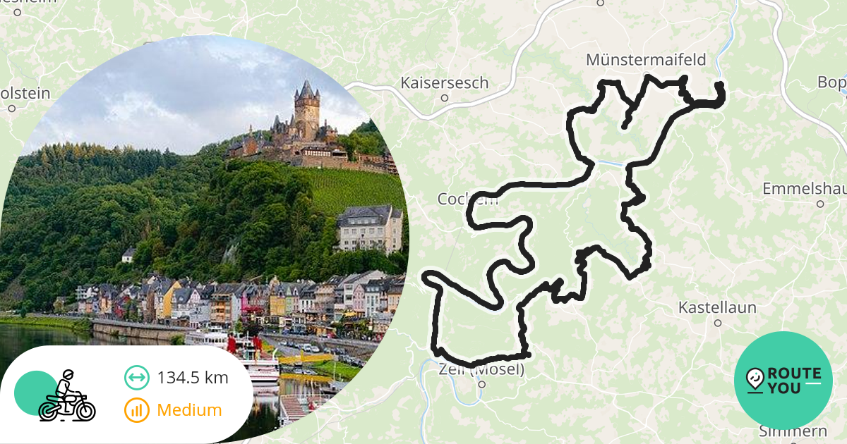 Motorradfahrt entlang der Mosel bei Cochem - Motorradroute | RouteYou