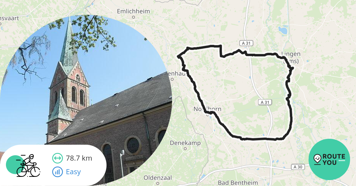 Mit dem Rennrad um Lingen - Rennradroute | RouteYou