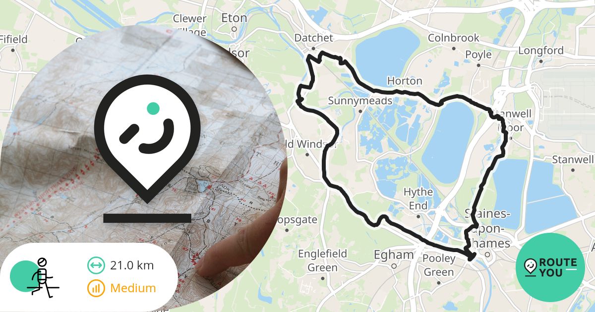 Het Thames Path en de Colne Valley Way vanuit het Queen Mother ...