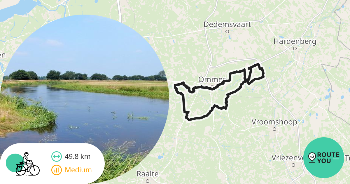 Fietsroute Vechtdal en Archemerberg - Recreatieve fietsroute | RouteYou