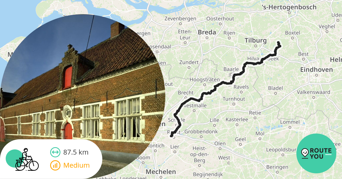 Etape 1: Ranst - Oisterwijk - Recreatieve fietsroute | RouteYou