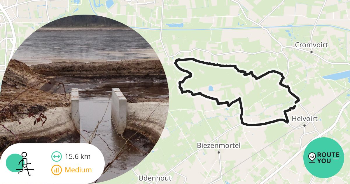 wandeltocht Helvoirt (ook voor de MTB want met onverhard) - Wandelroute ...
