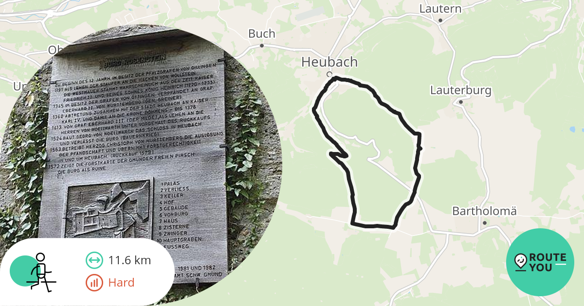 Heubach mit dem Fahrrad - Wanderweg | RouteYou